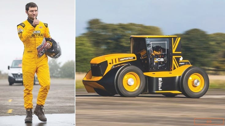 JCB's Fastrac hits 218kph to become world's fastest tractor | Autocar ...