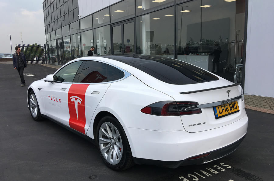 Tesla Model S transformed into mobile servicing vehicle | Autocar ...