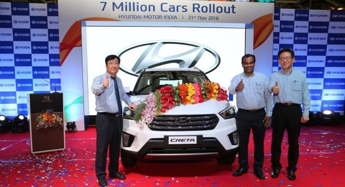 Hyundai Motor India rolls out its seven millionth car | Autocar Professional